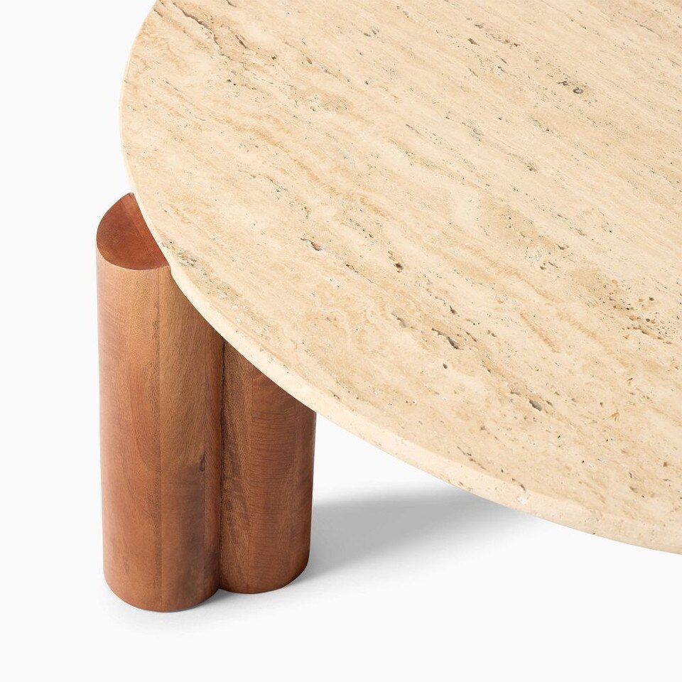 Travertine Coffee Table - Modern Elegance by West Elm | West Elm UK